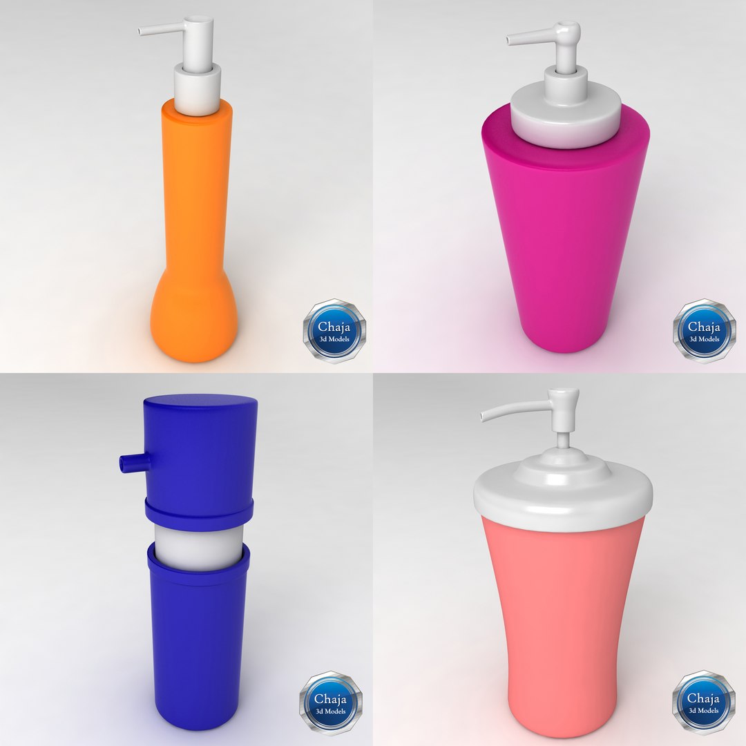3d Model Of Cream Dispensers Creme