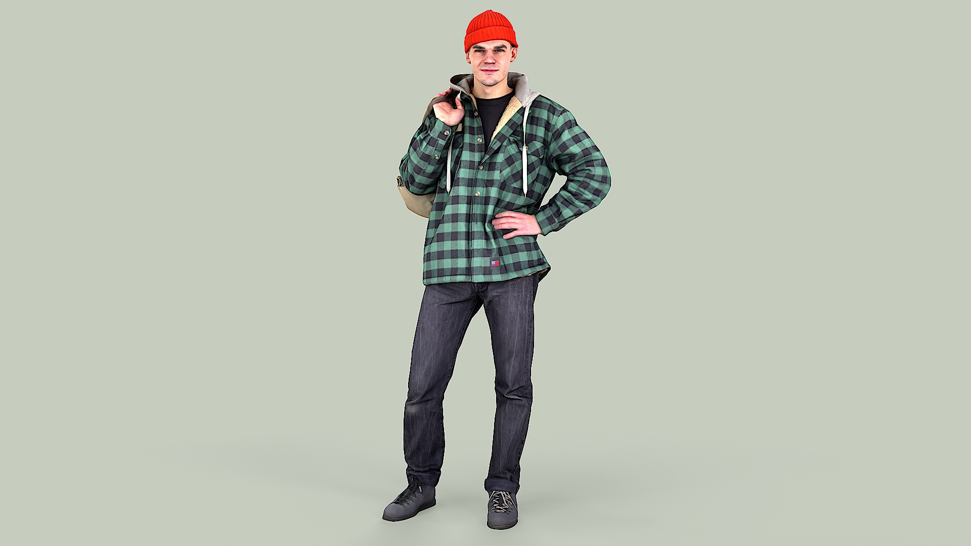 Smirk Guy In An Orange Hat 3D Model - TurboSquid 2085865