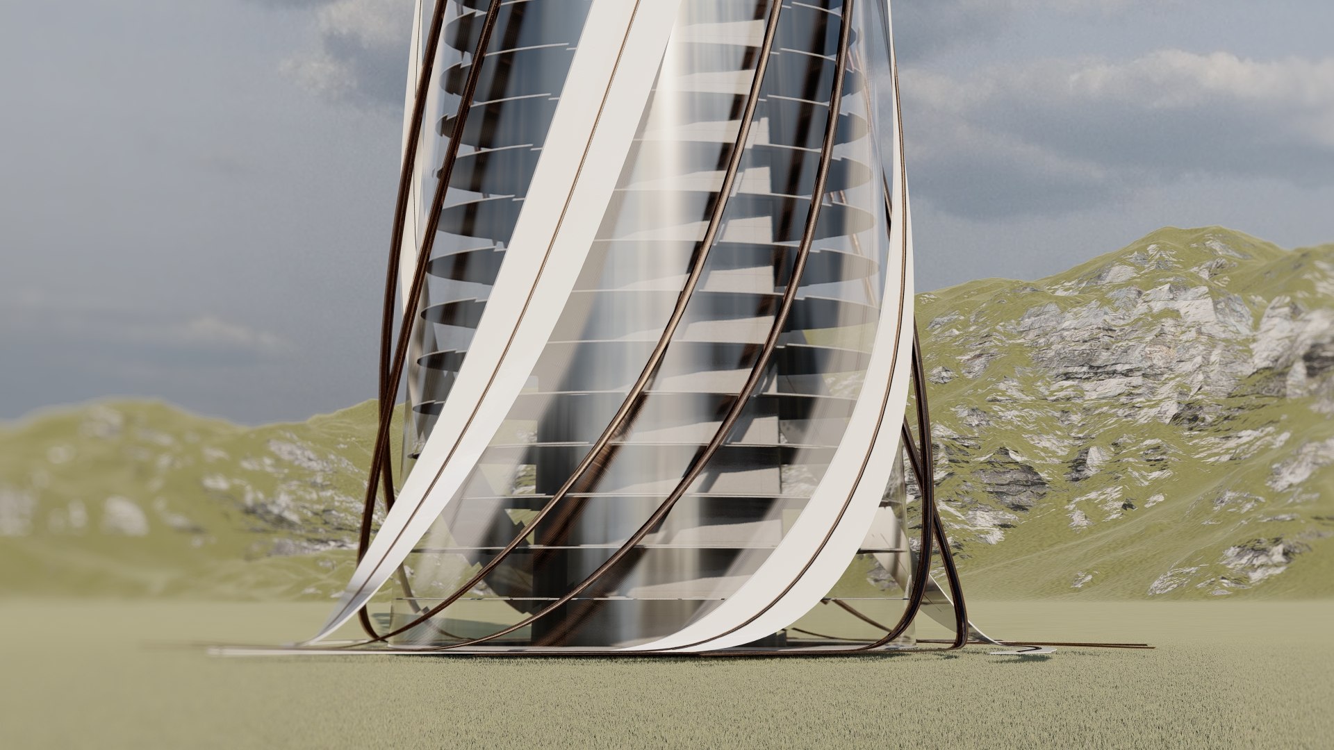 3D Model Future Building Tower City - TurboSquid 2335609