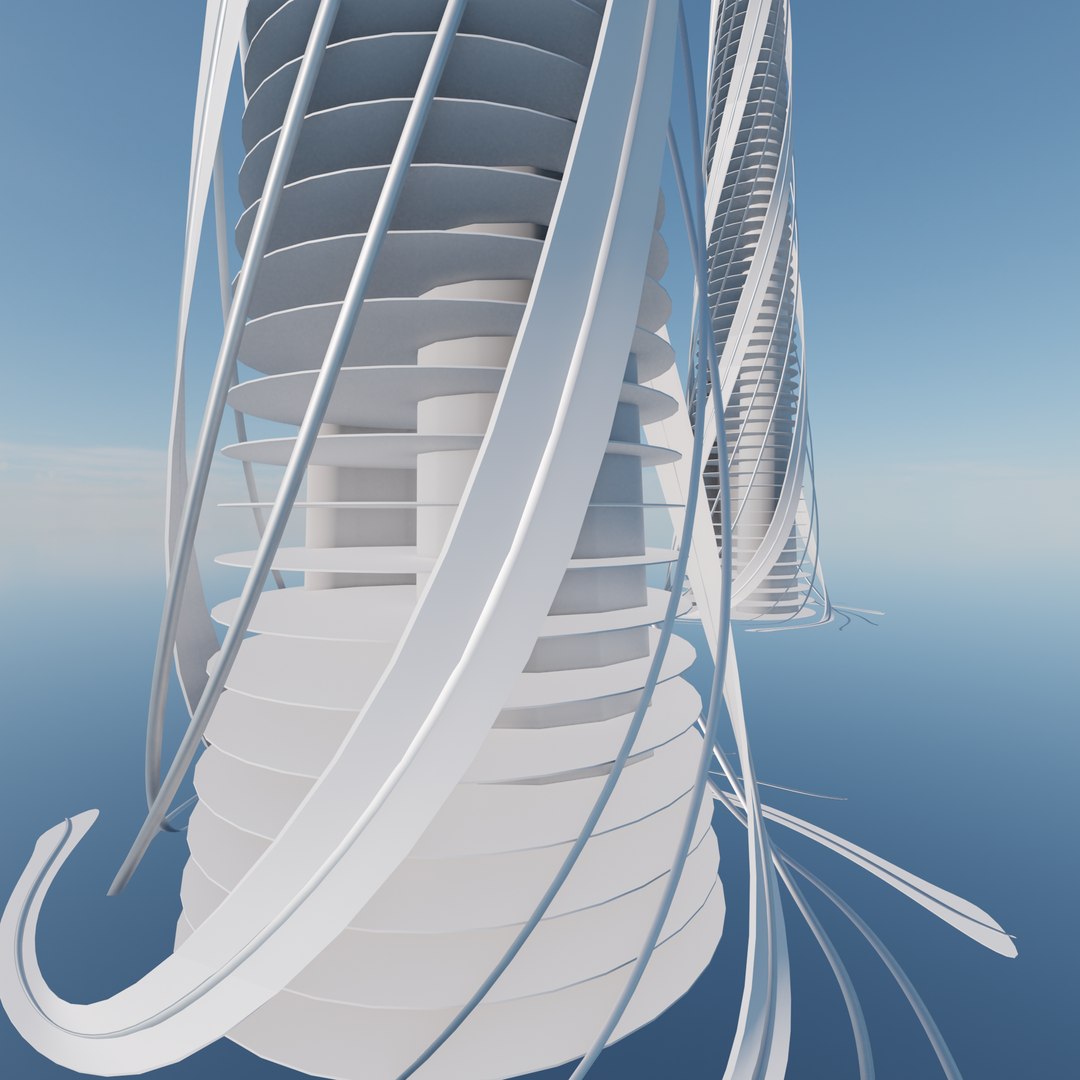3D Model Future Building Tower City - TurboSquid 2335609