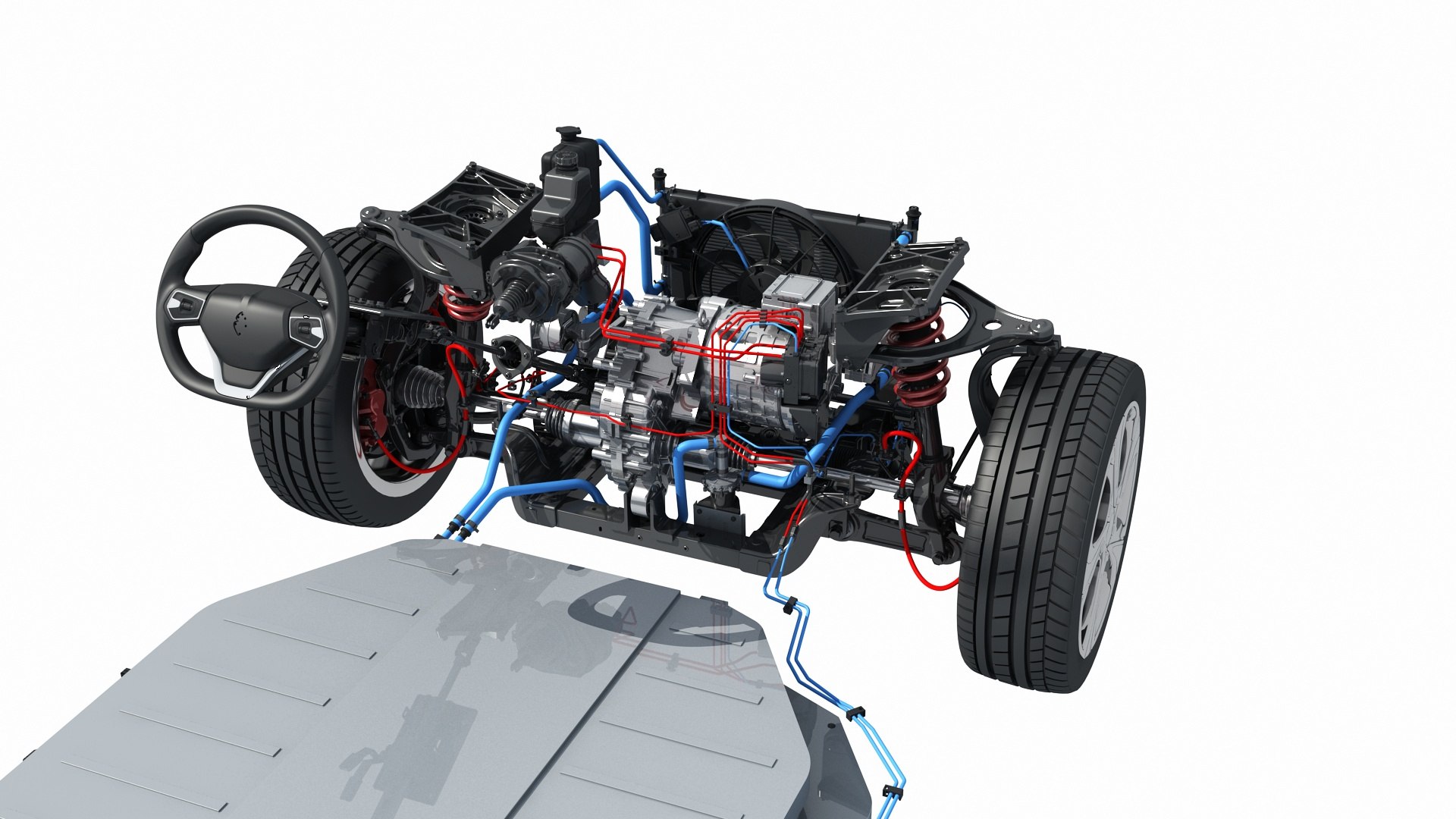 3D Electric SUV Chassis X-Ray Model - TurboSquid 1990754