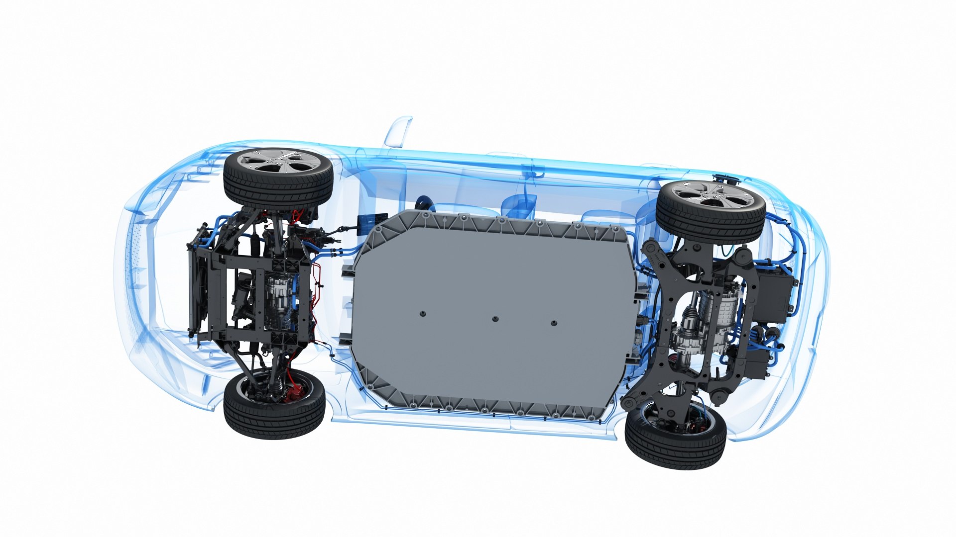 3D Electric SUV Chassis X-Ray Model - TurboSquid 1990754
