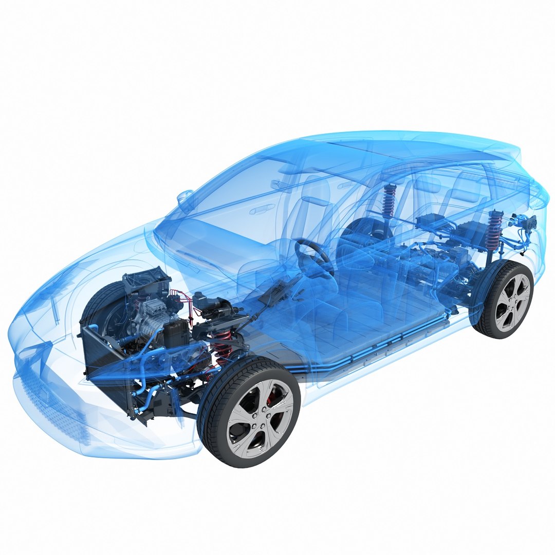 3D Electric SUV Chassis X-Ray Model - TurboSquid 1990754