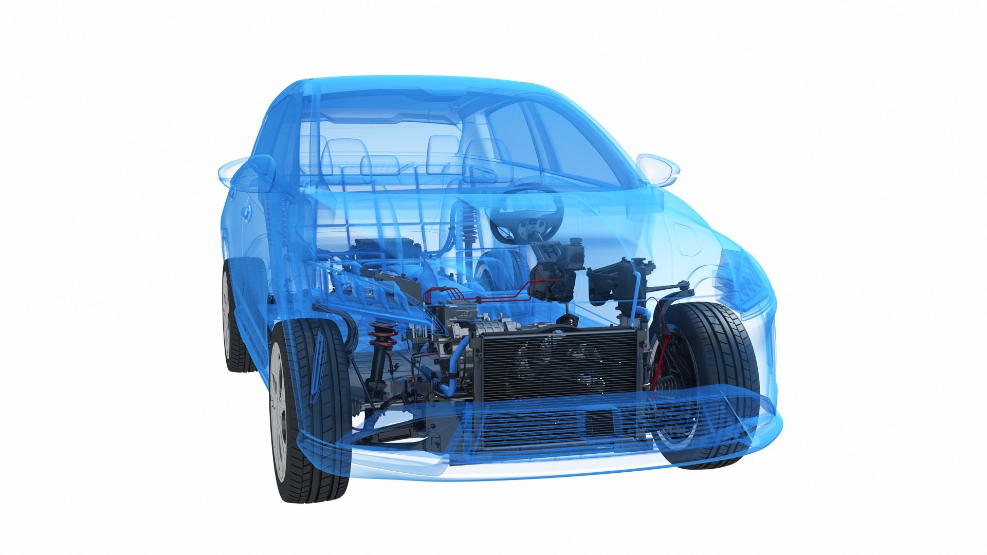 3D Electric SUV Chassis X-Ray Model - TurboSquid 1990754