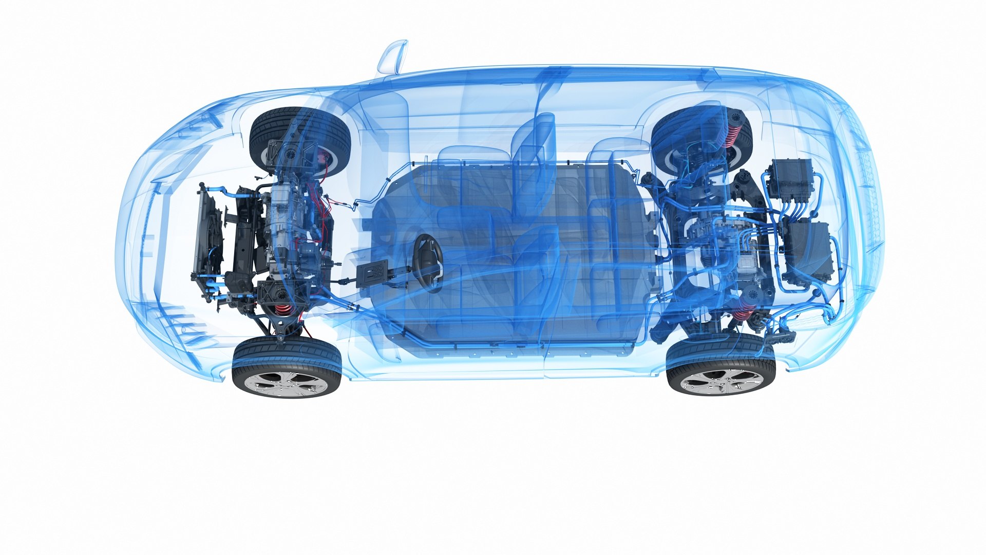 3D Electric SUV Chassis X-Ray Model - TurboSquid 1990754