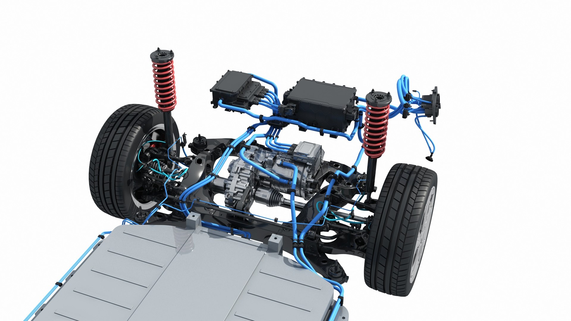 3D Electric SUV Chassis X-Ray Model - TurboSquid 1990754