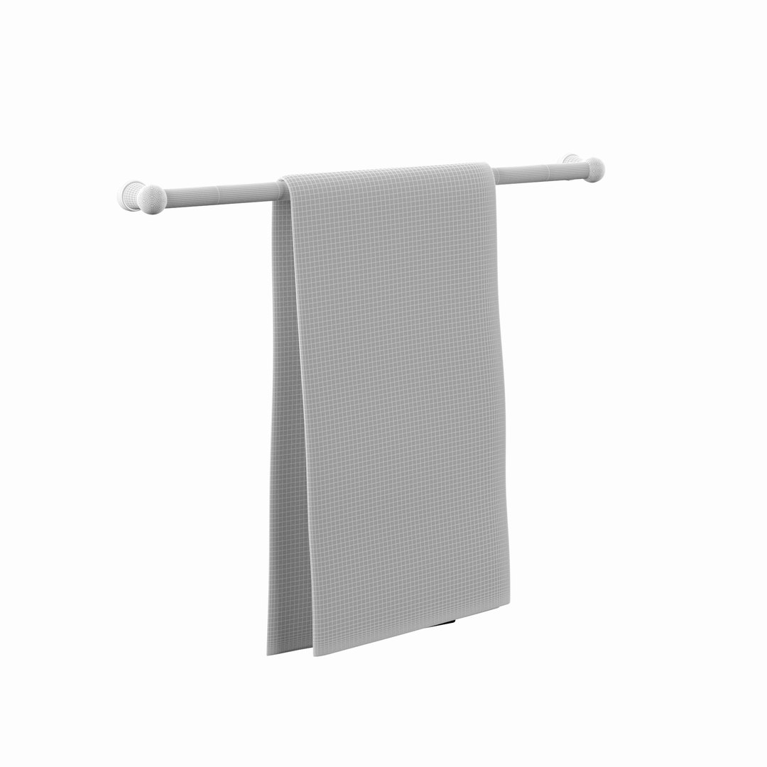 Hanging Bath Towel 3D Model - TurboSquid 1376155