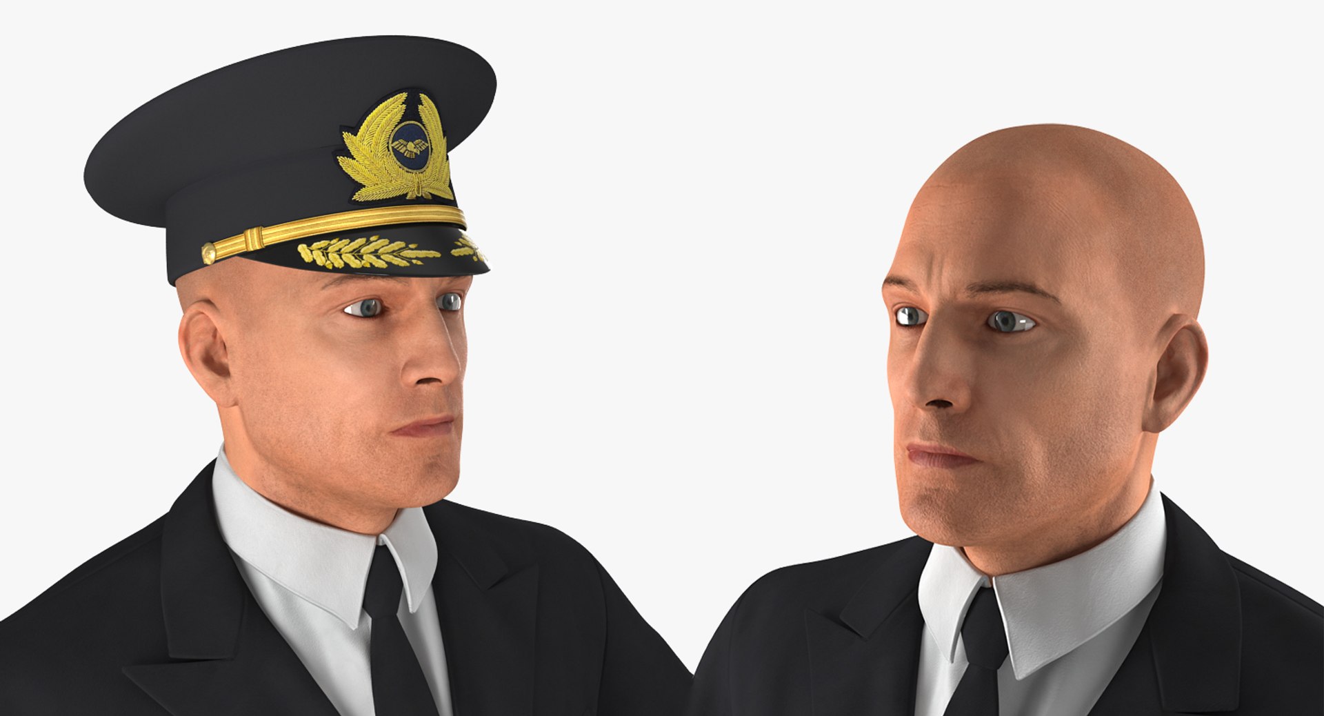 airline pilot 3d model