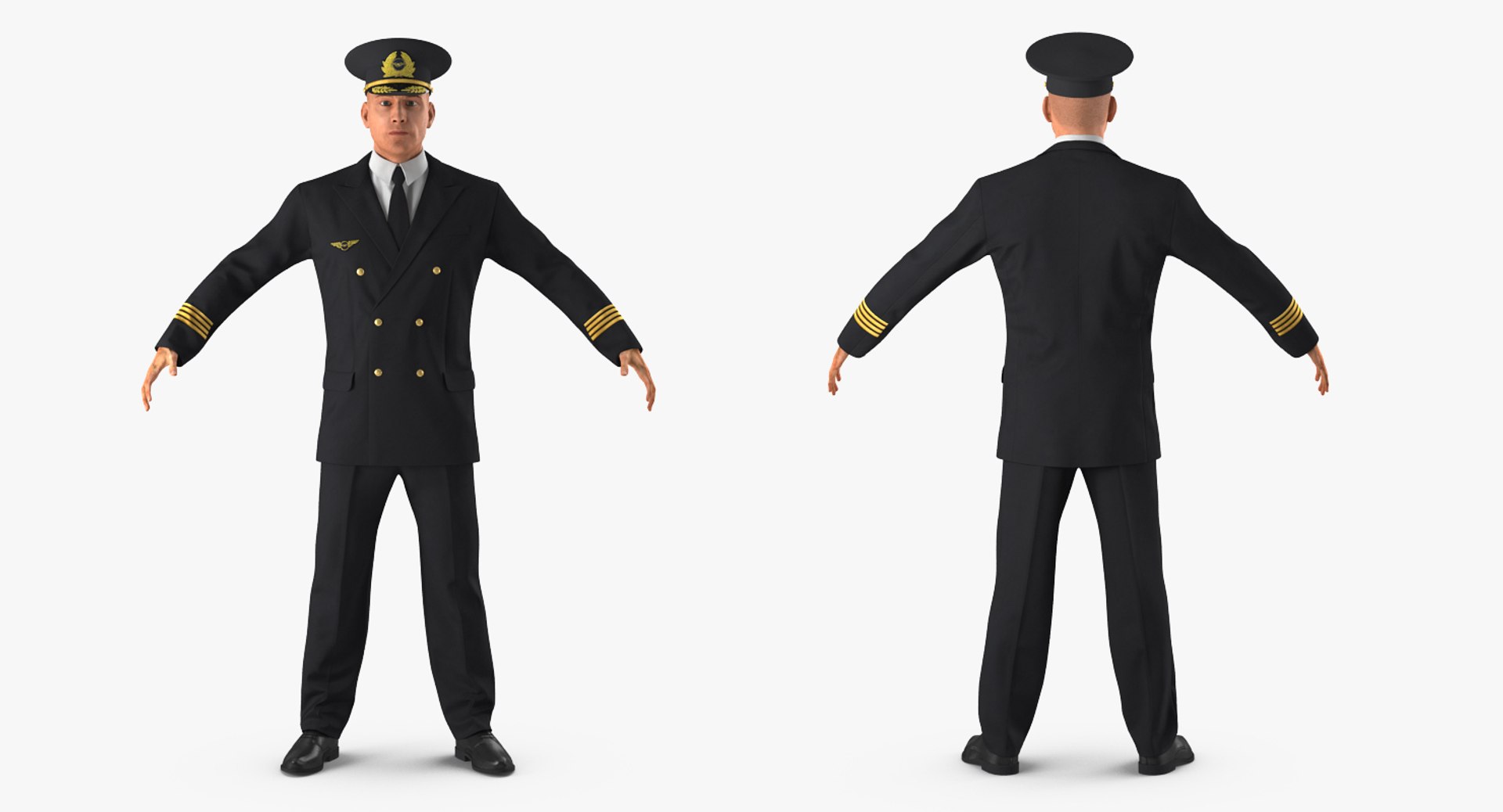 airline pilot 3d model
