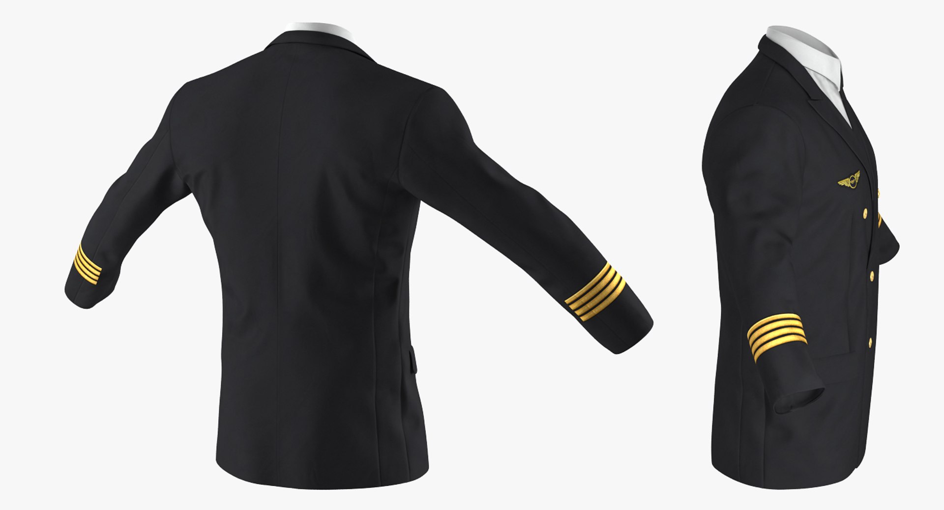 airline pilot 3d model