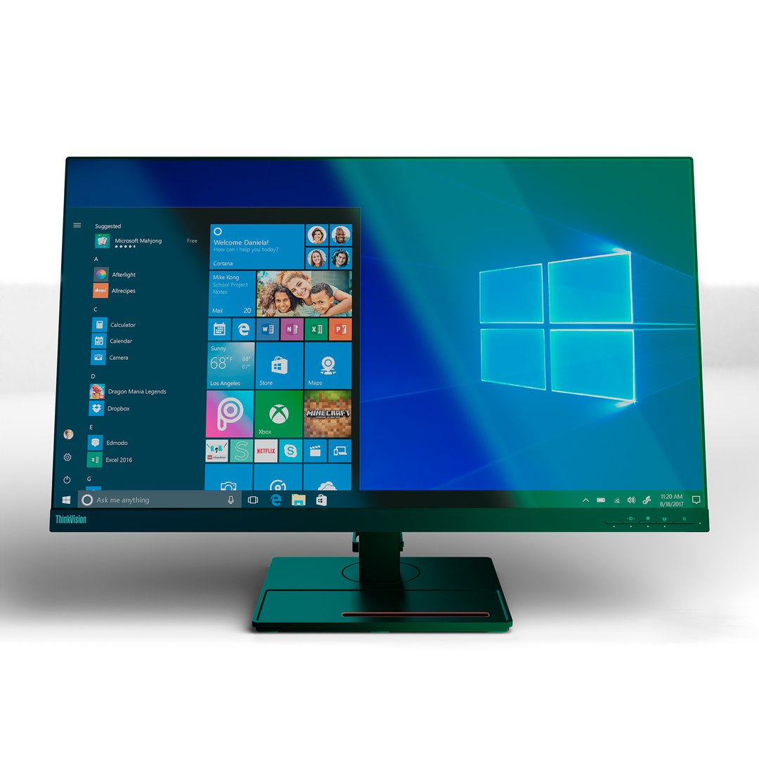 3D Lenovo ThinkVision T32p 20 Monitor Model - TurboSquid 2187921