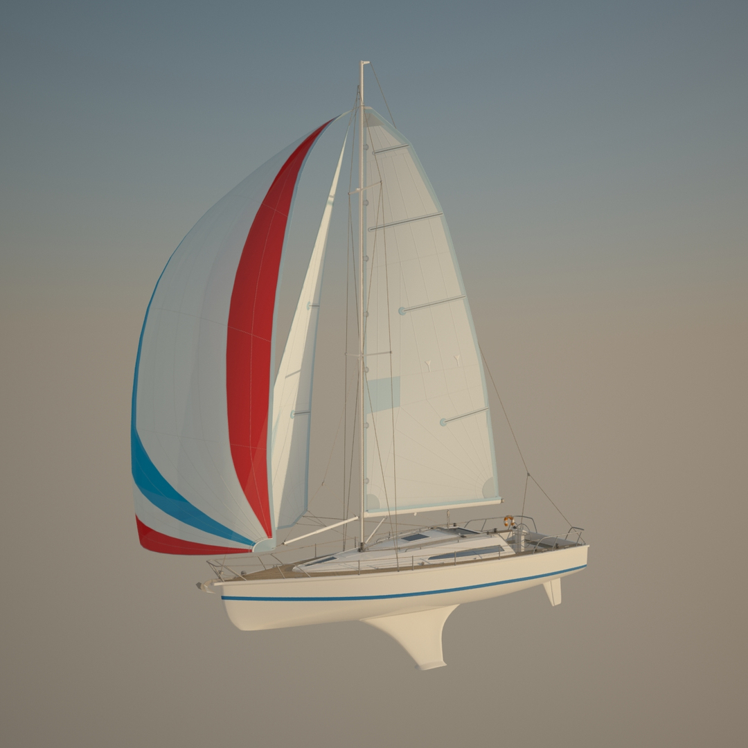 Princess Ii Sailboat Sail 3d Model