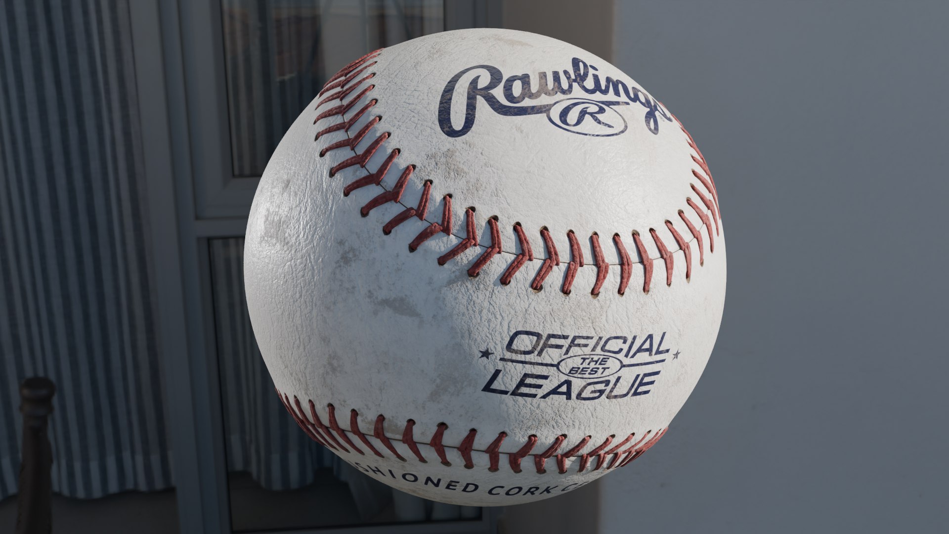 3D Used Baseball Rawlings Model - TurboSquid 2261602