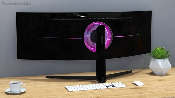 3D model Curved Ultrawide Gaming Monitor - TurboSquid 1859949