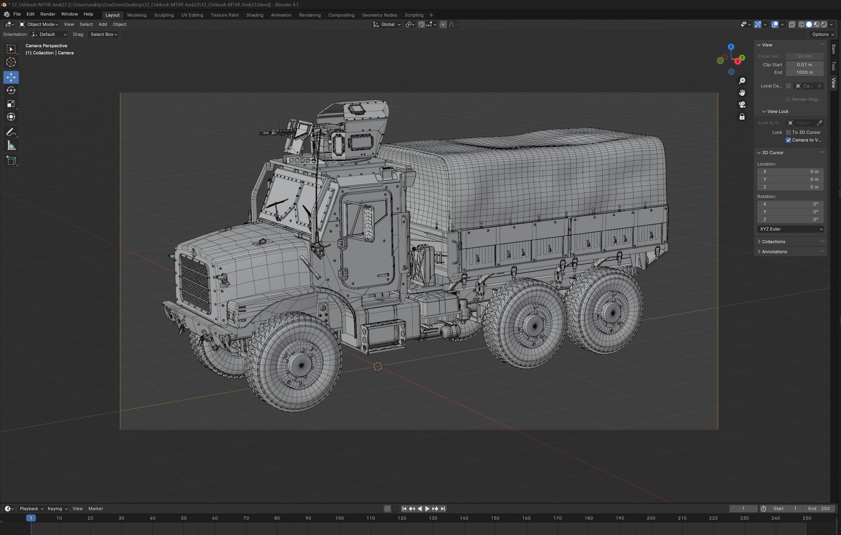 Oshkosh MTVR Amk23 Model - TurboSquid 2257882