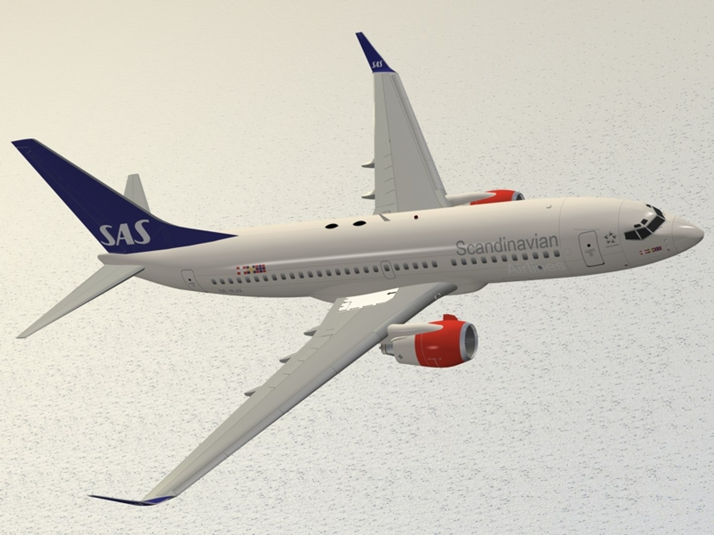 3D Boeing 737-700 Scandinavian Airlines - SAS - TurboSquid 1268440