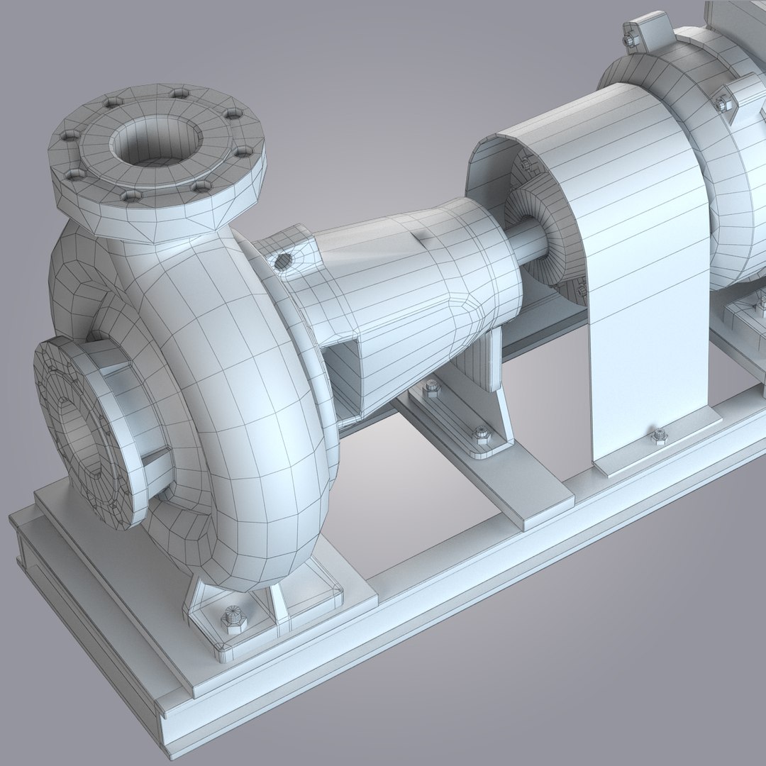 Water Centrifugal Pump 3d Model