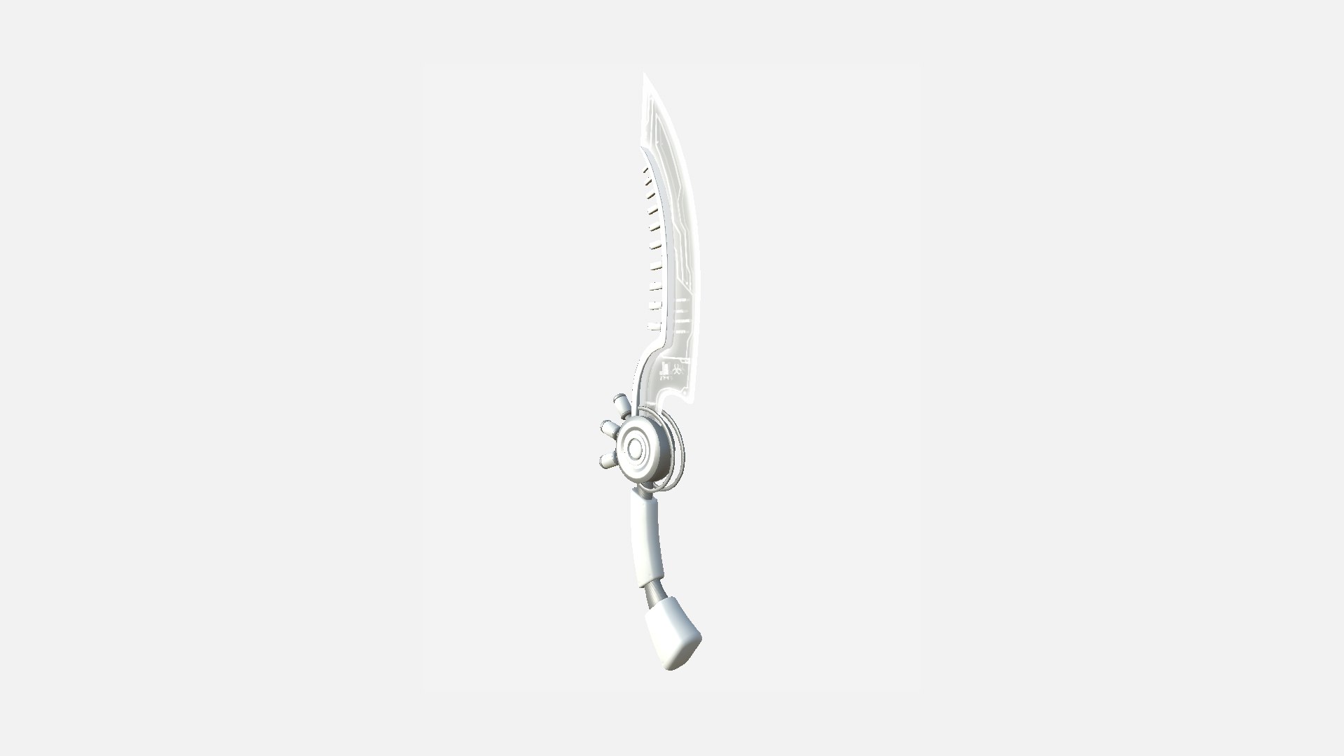 SciFi Dagger A06 Full White - Sci Fi Weapon Design 3D Model ...