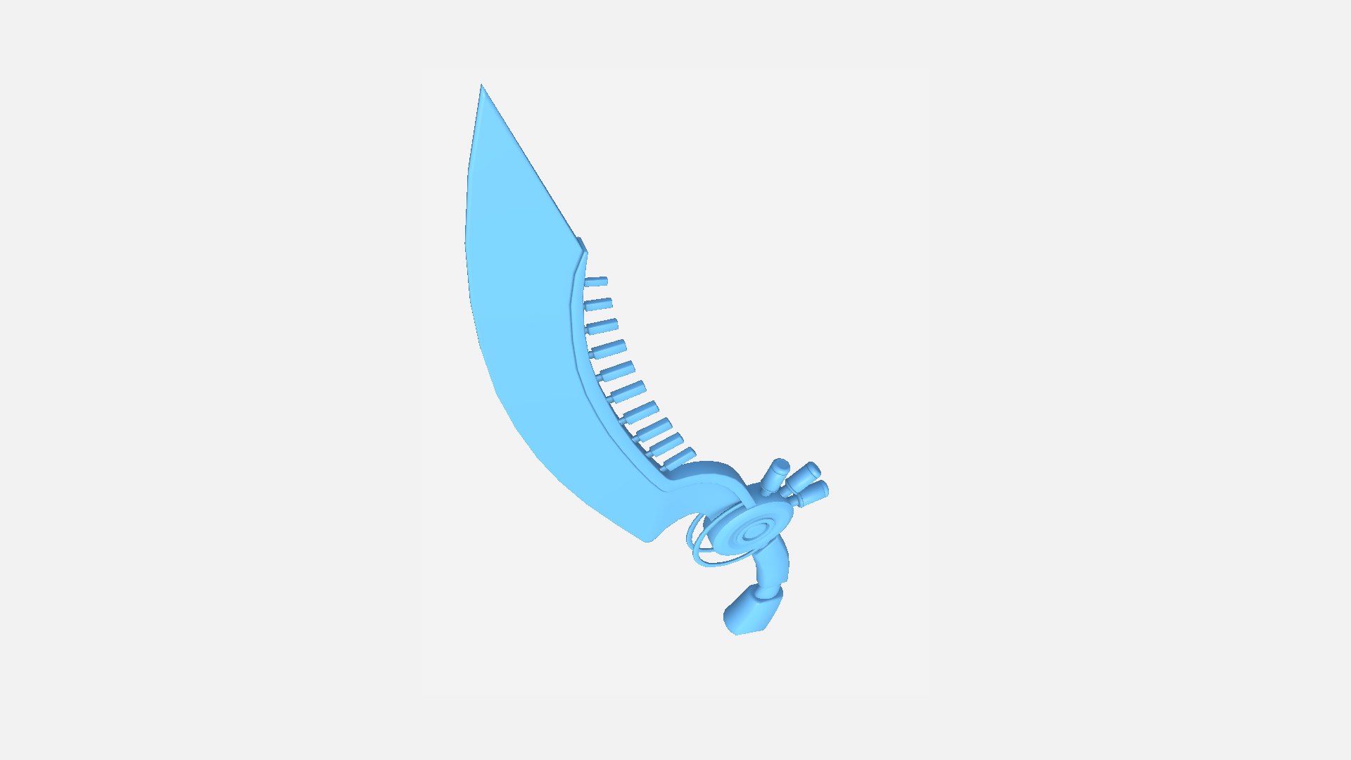 SciFi Dagger A06 Full White - Sci Fi Weapon Design 3D Model ...