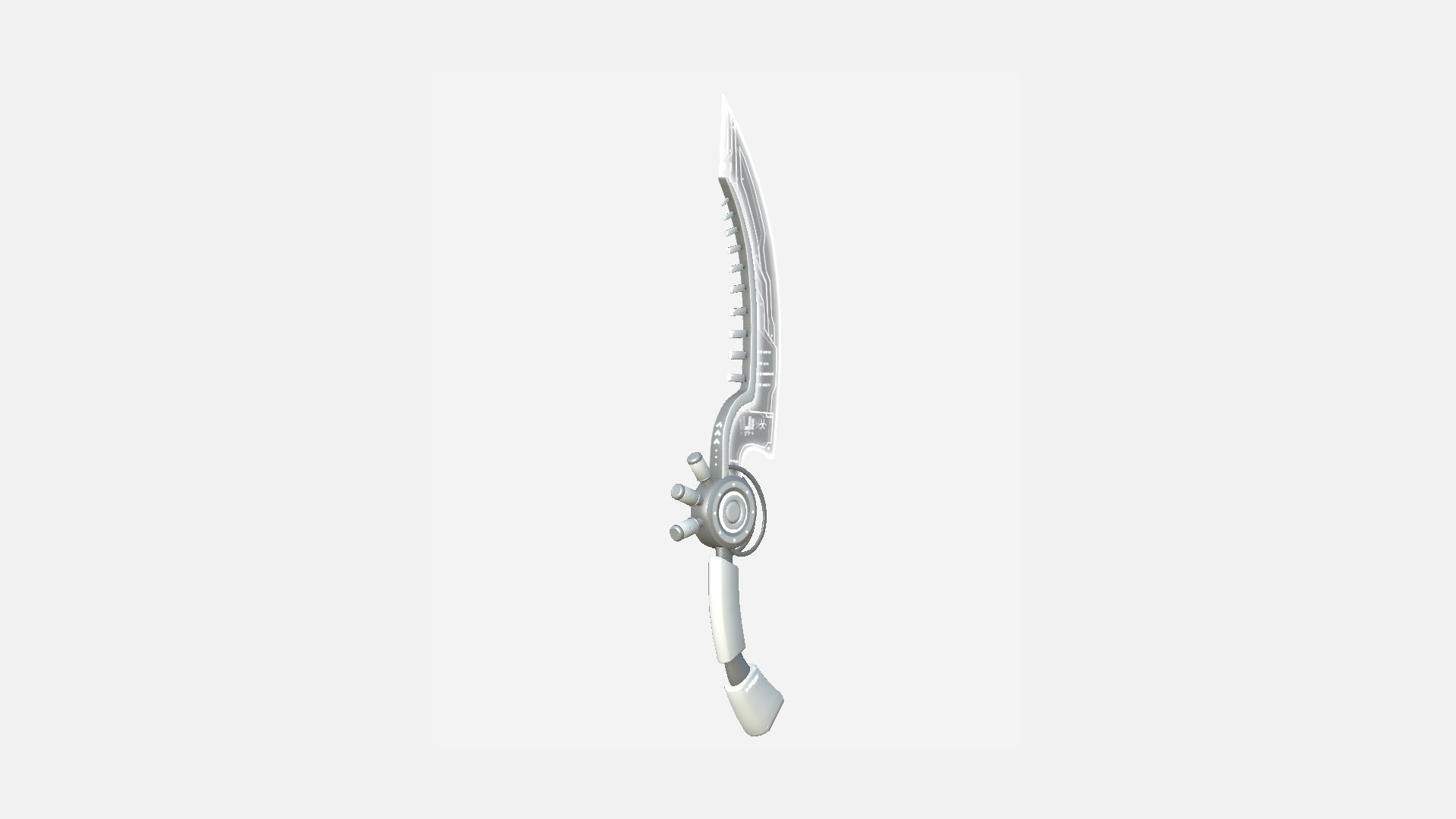 SciFi Dagger A06 Full White - Sci Fi Weapon Design 3D Model ...