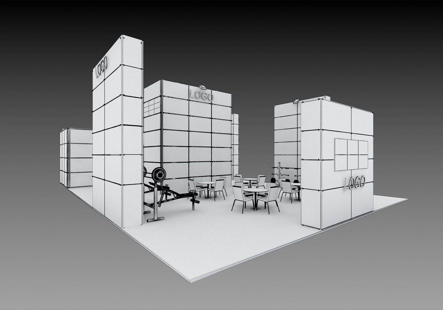 3D Model Exhibition Stand - TurboSquid 2071566