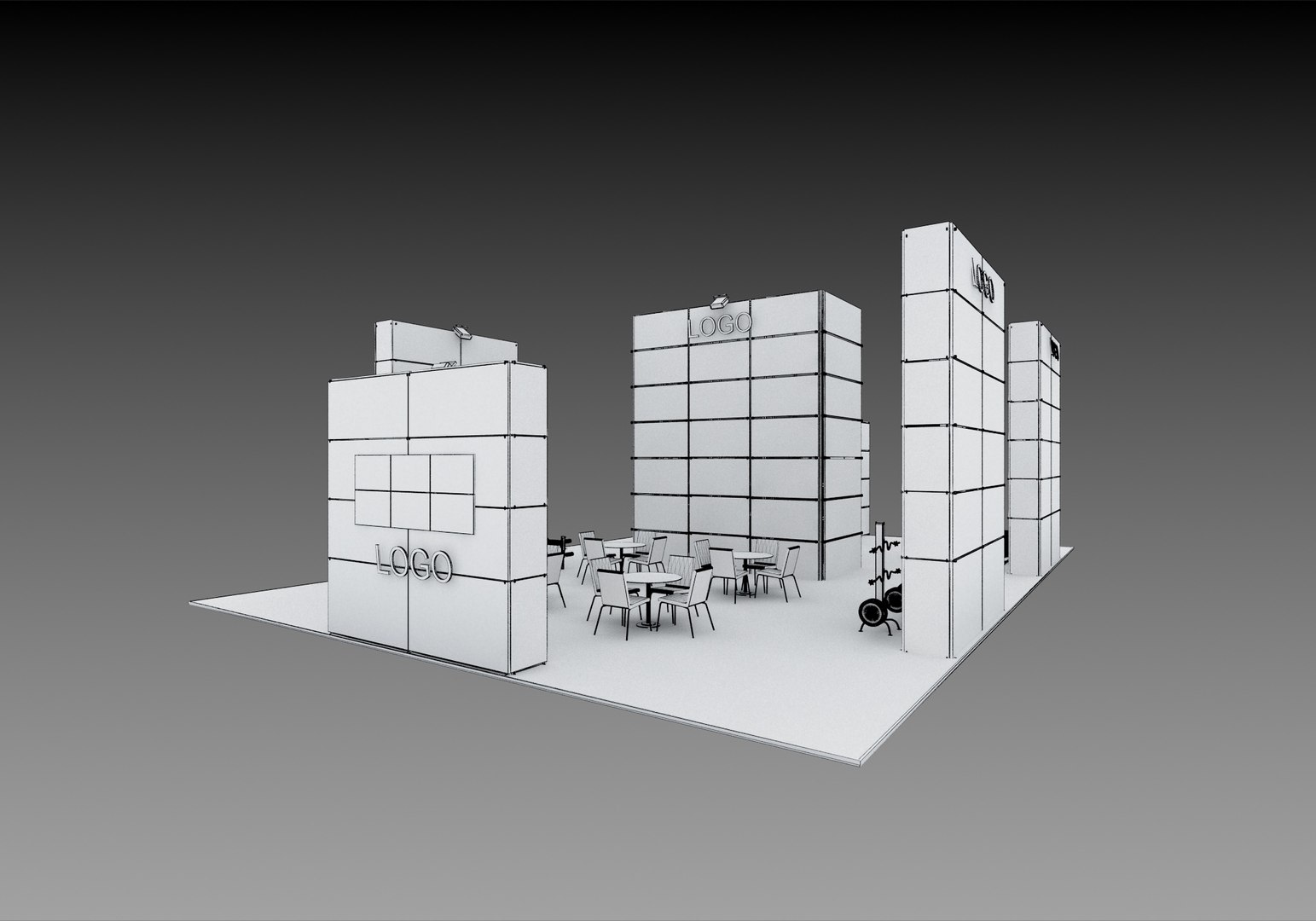 3D Model Exhibition Stand - TurboSquid 2071566