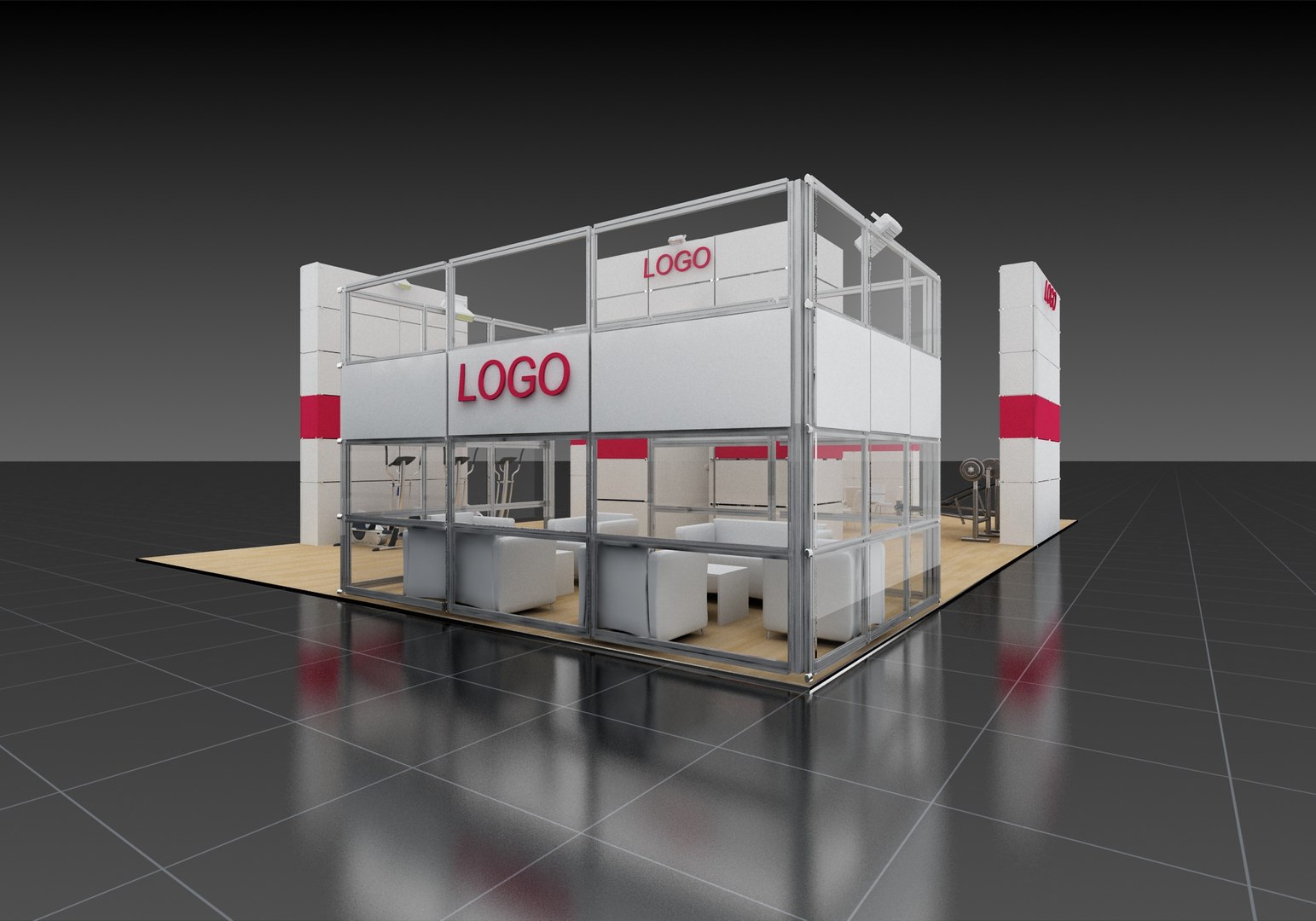 3D Model Exhibition Stand - TurboSquid 2071566