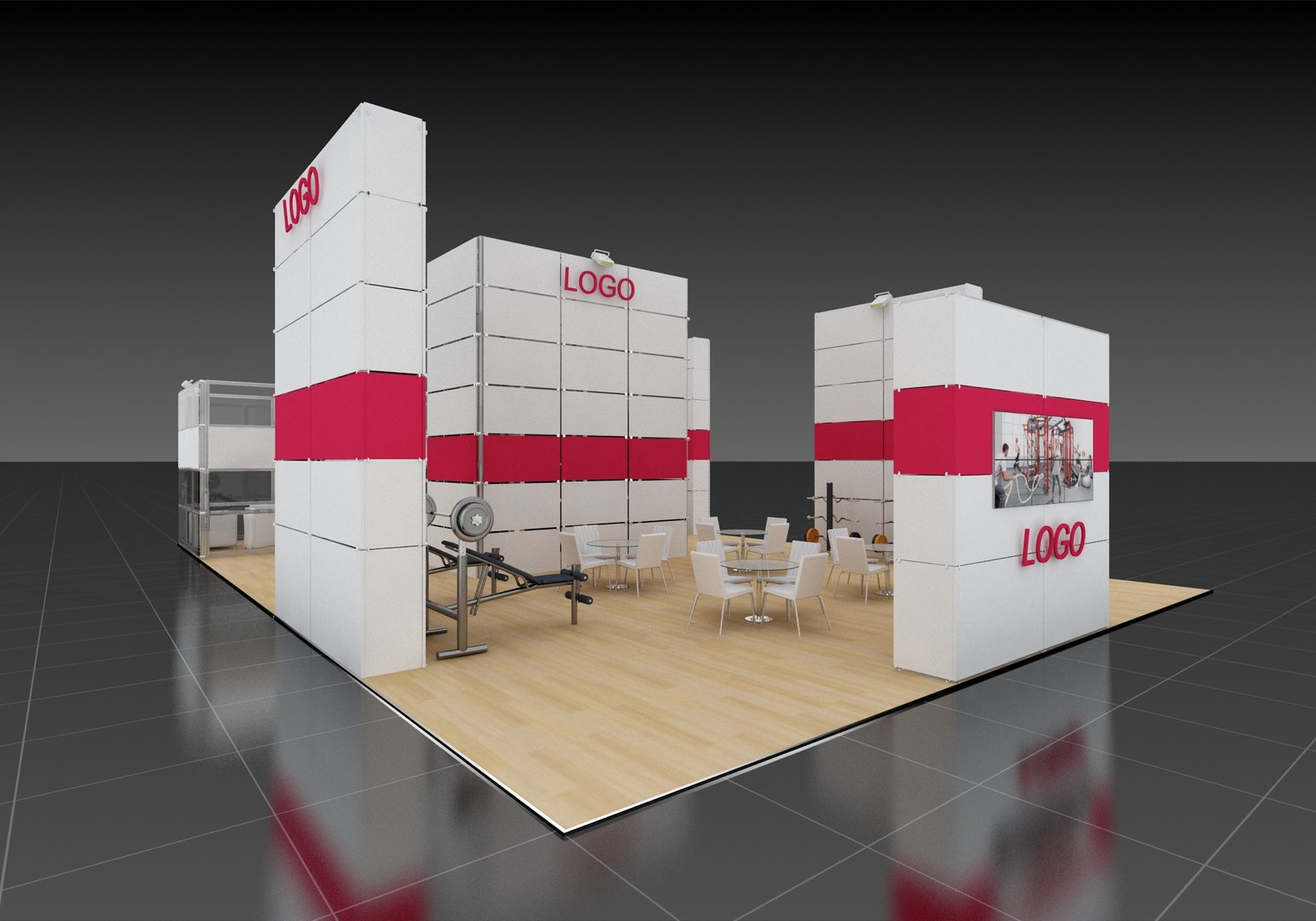 3D Model Exhibition Stand - TurboSquid 2071566