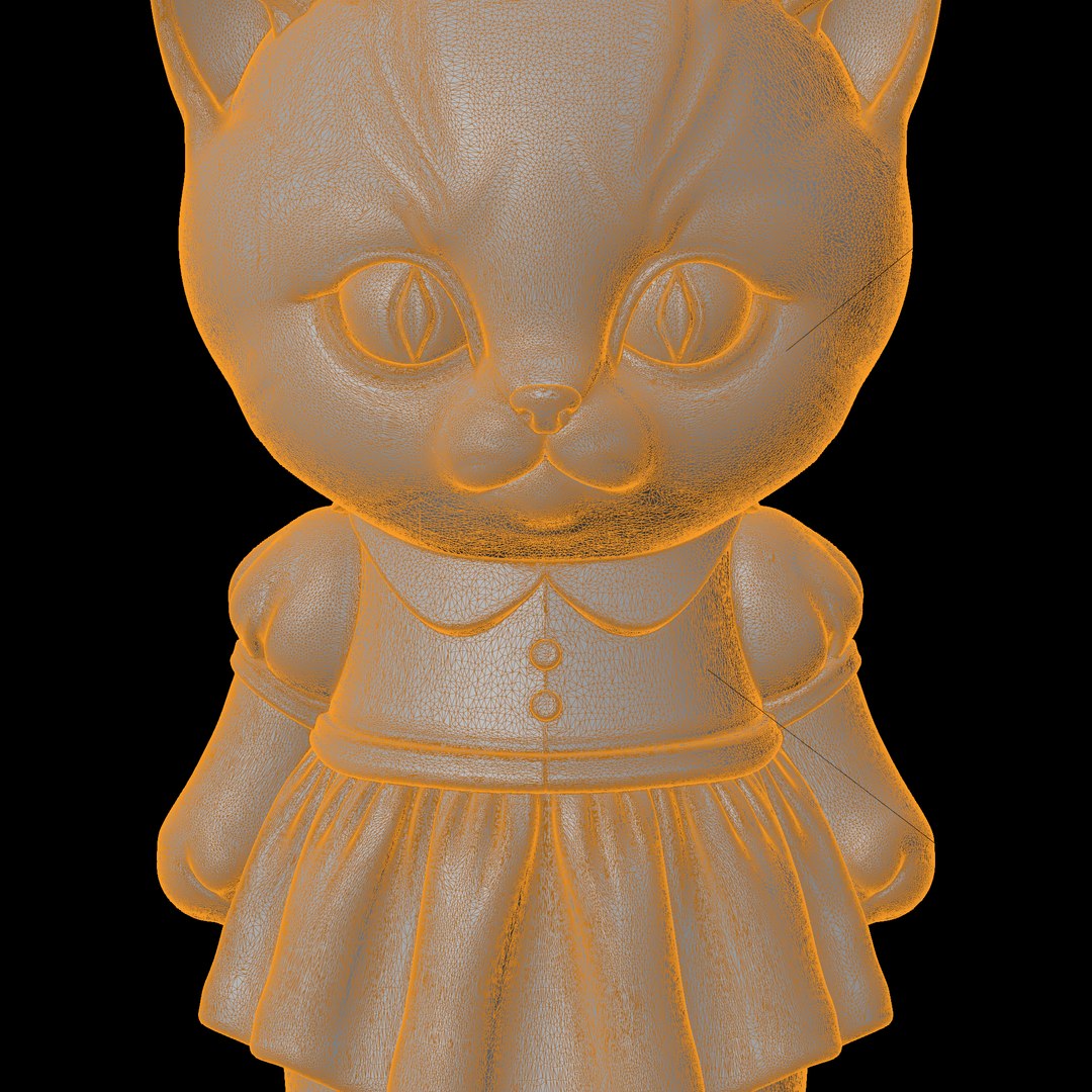 Cute Cat Girl Figurine 3D Model - TurboSquid 2559899