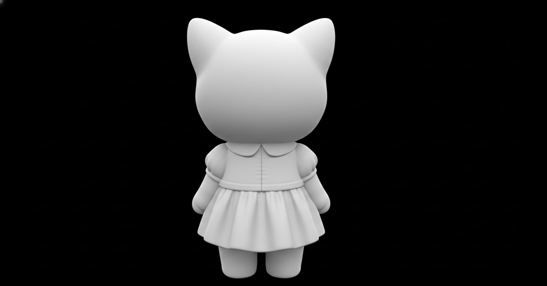 Cute Cat Girl Figurine 3D Model - TurboSquid 2559899