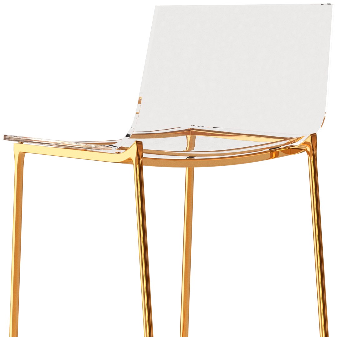 CB2 Chiaro Clear Counter Stool 3D Model - TurboSquid 2163817