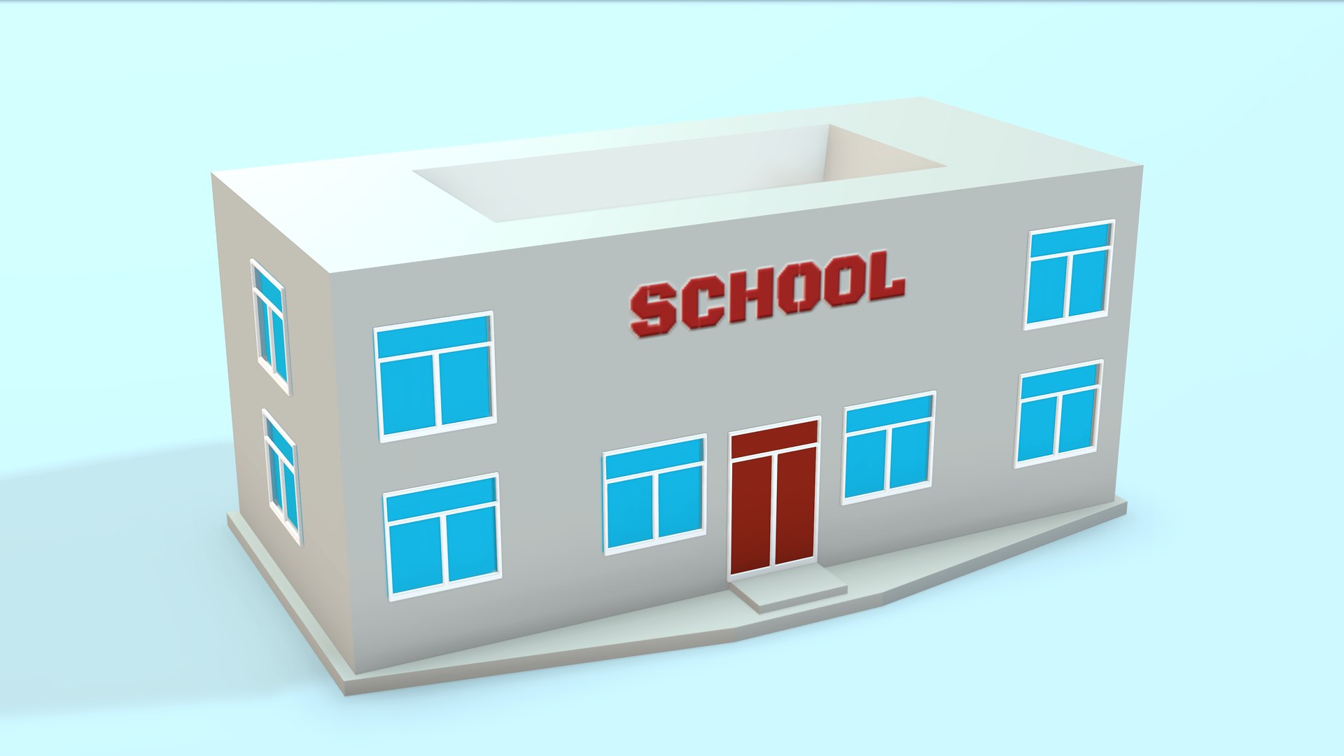 School Building Structure 3D - TurboSquid 1675403