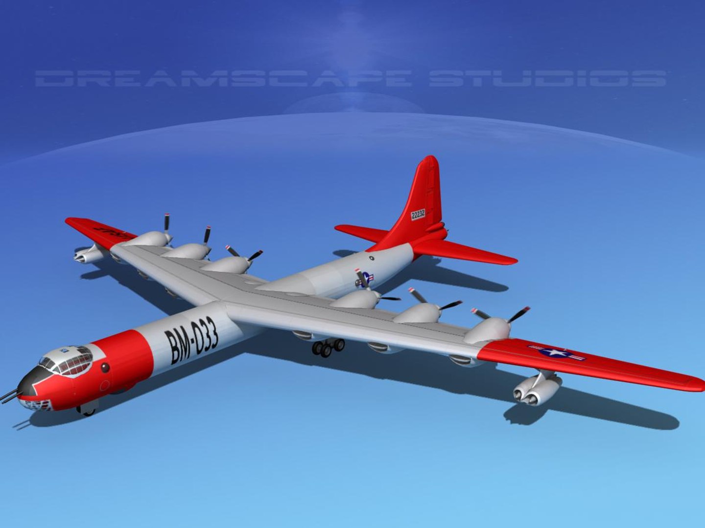 3d Model B-36a Convair B-36 Peacemaker