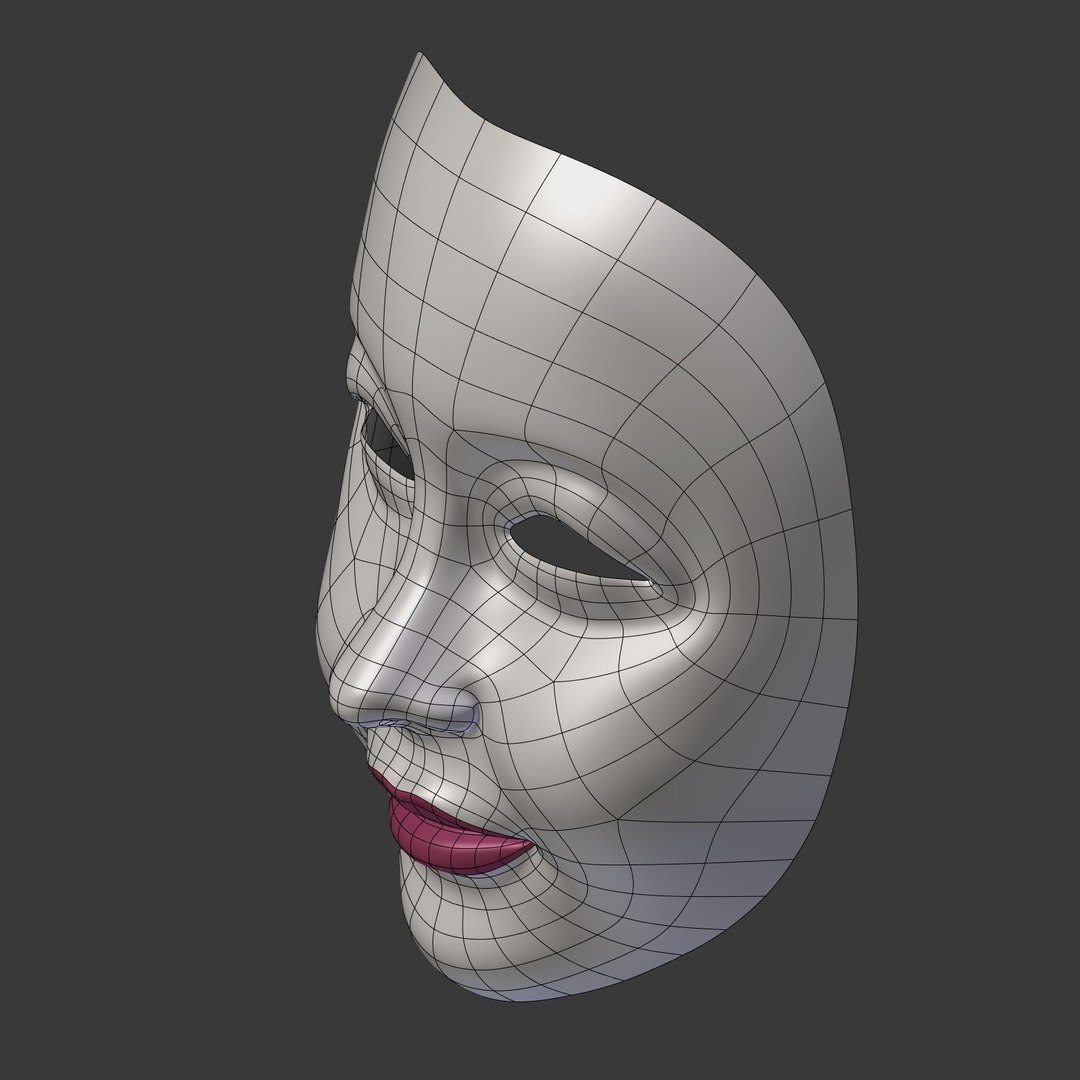 3D Model Asian Theater Mask - TurboSquid 1417106
