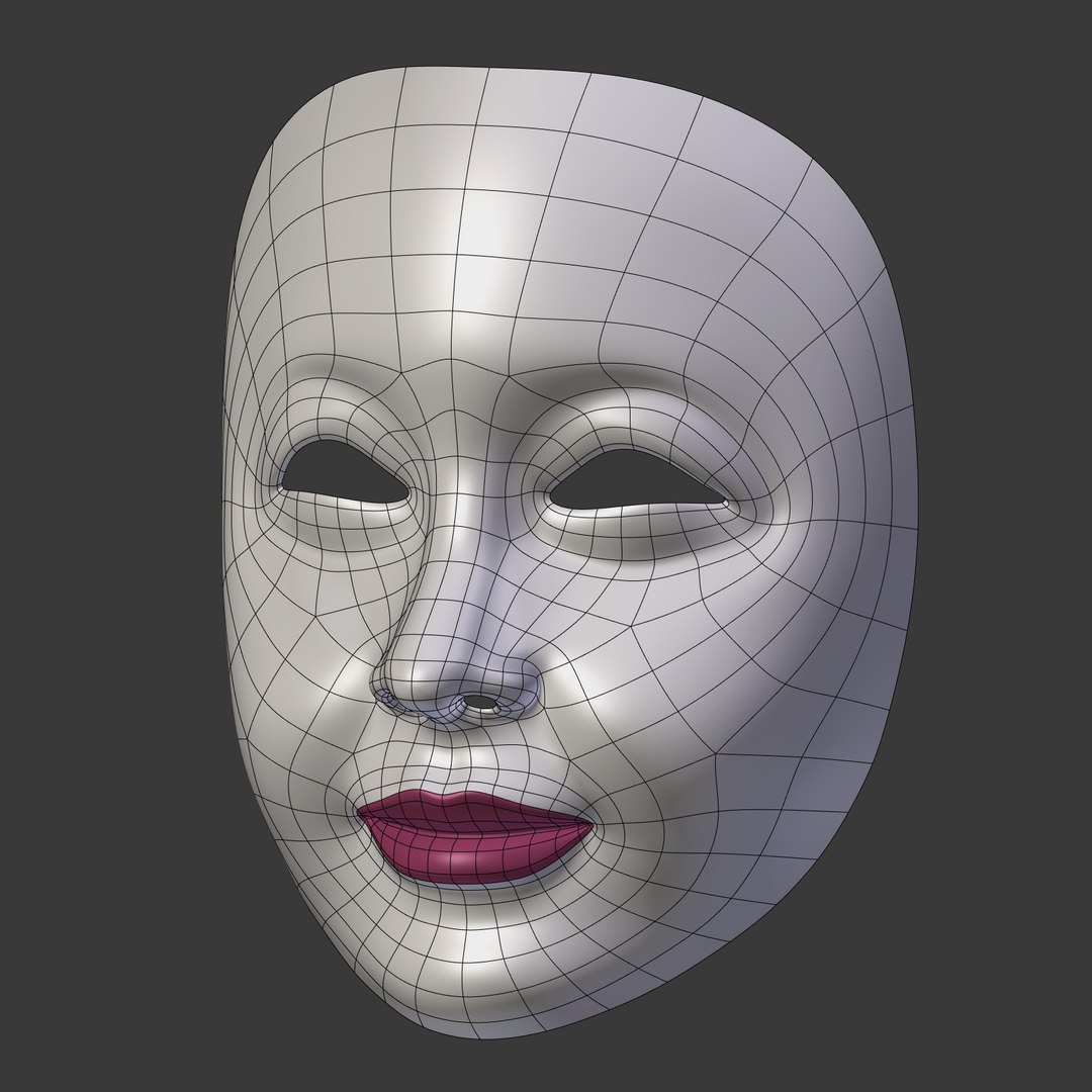3D Model Asian Theater Mask - TurboSquid 1417106