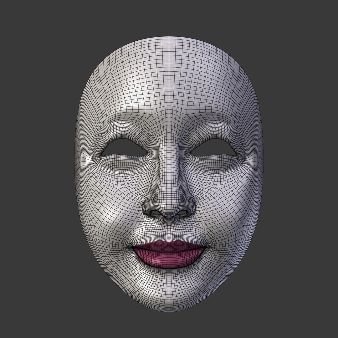 3D Model Asian Theater Mask - TurboSquid 1417106