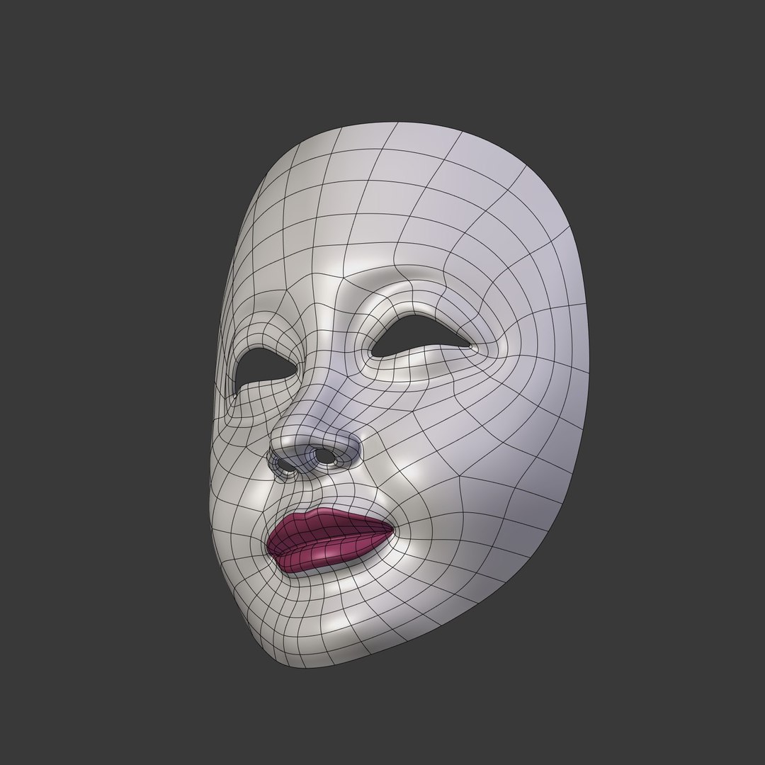 3D Model Asian Theater Mask - TurboSquid 1417106
