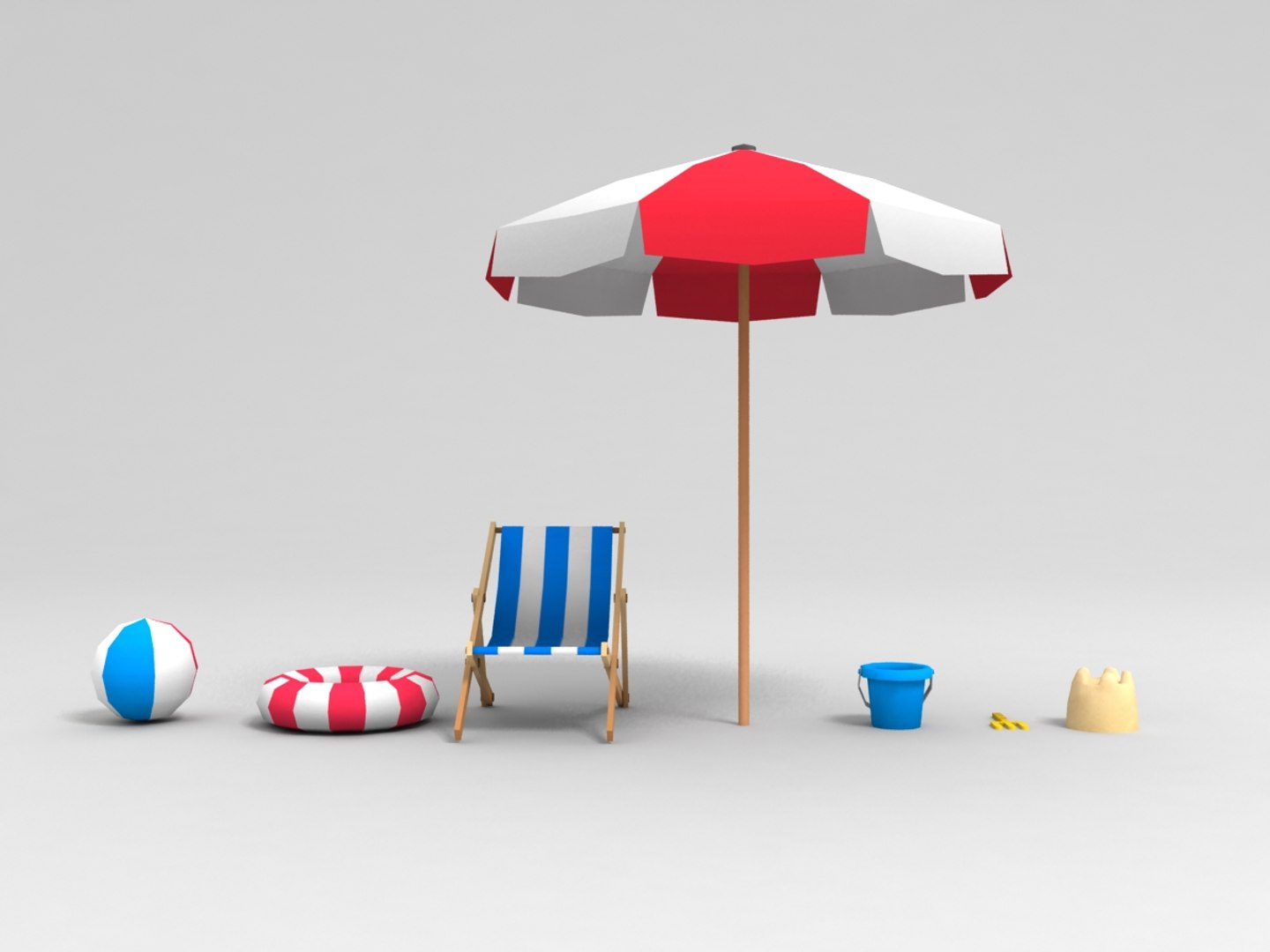 3D Beach Props Pack - TurboSquid 1260230