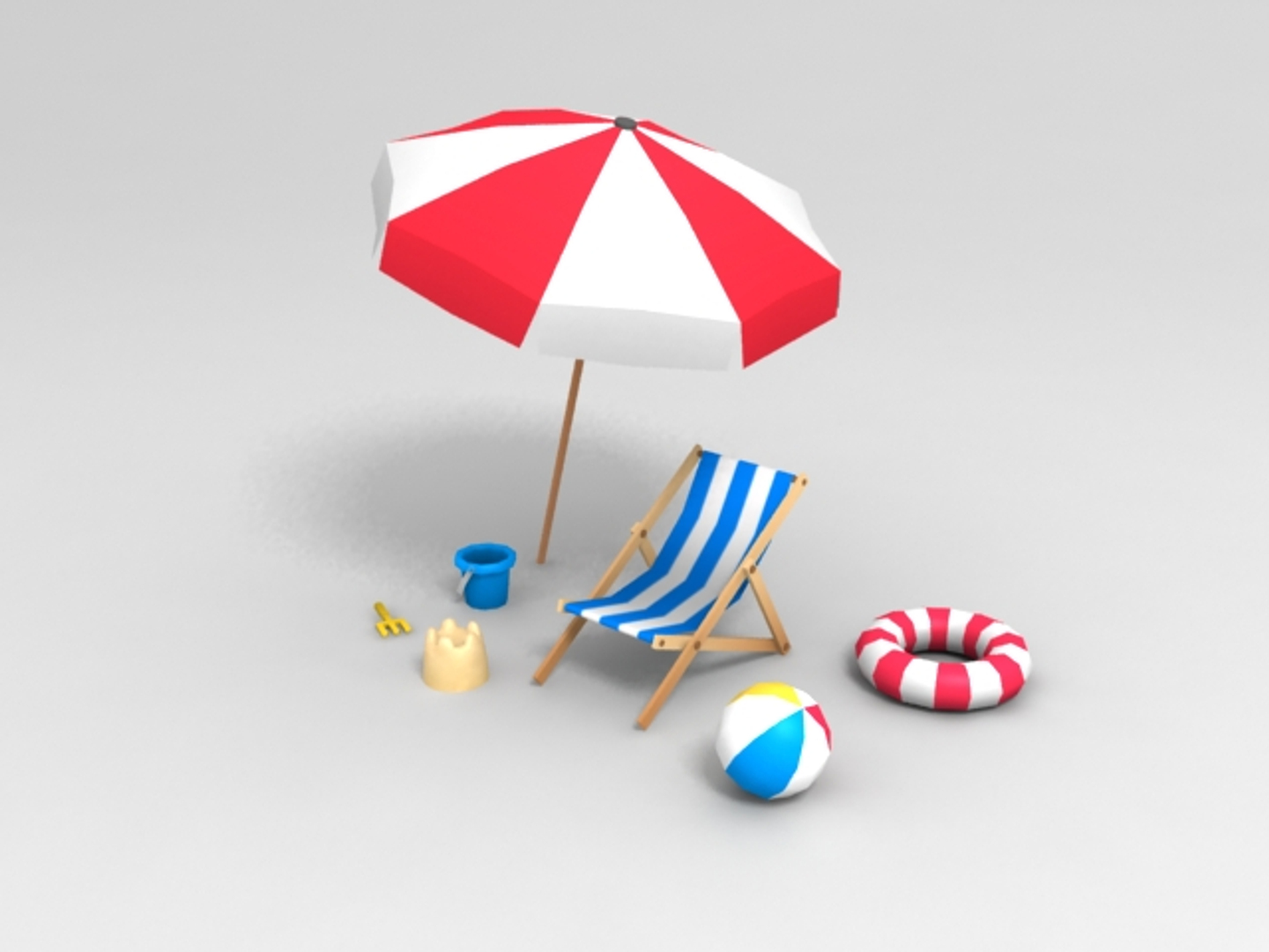 3D Beach Props Pack - TurboSquid 1260230