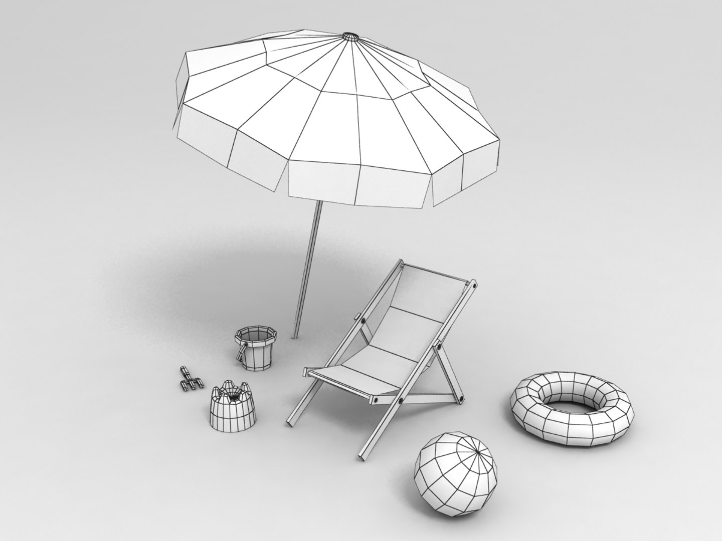 3D Beach Props Pack - TurboSquid 1260230