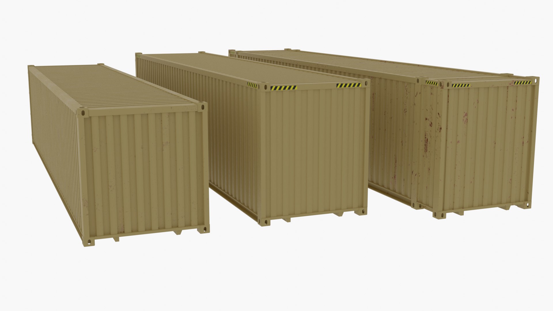 Containers 40ft And 45ft Set 3D Model - TurboSquid 2035239
