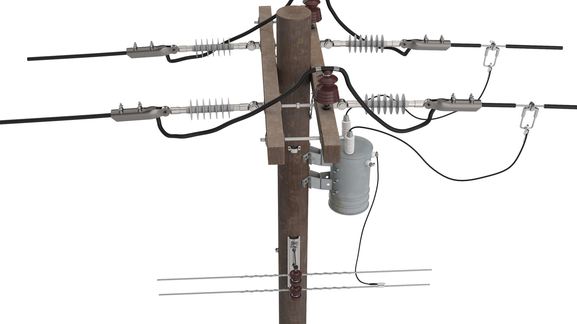 Utility Pole 3D Model - TurboSquid 2178844