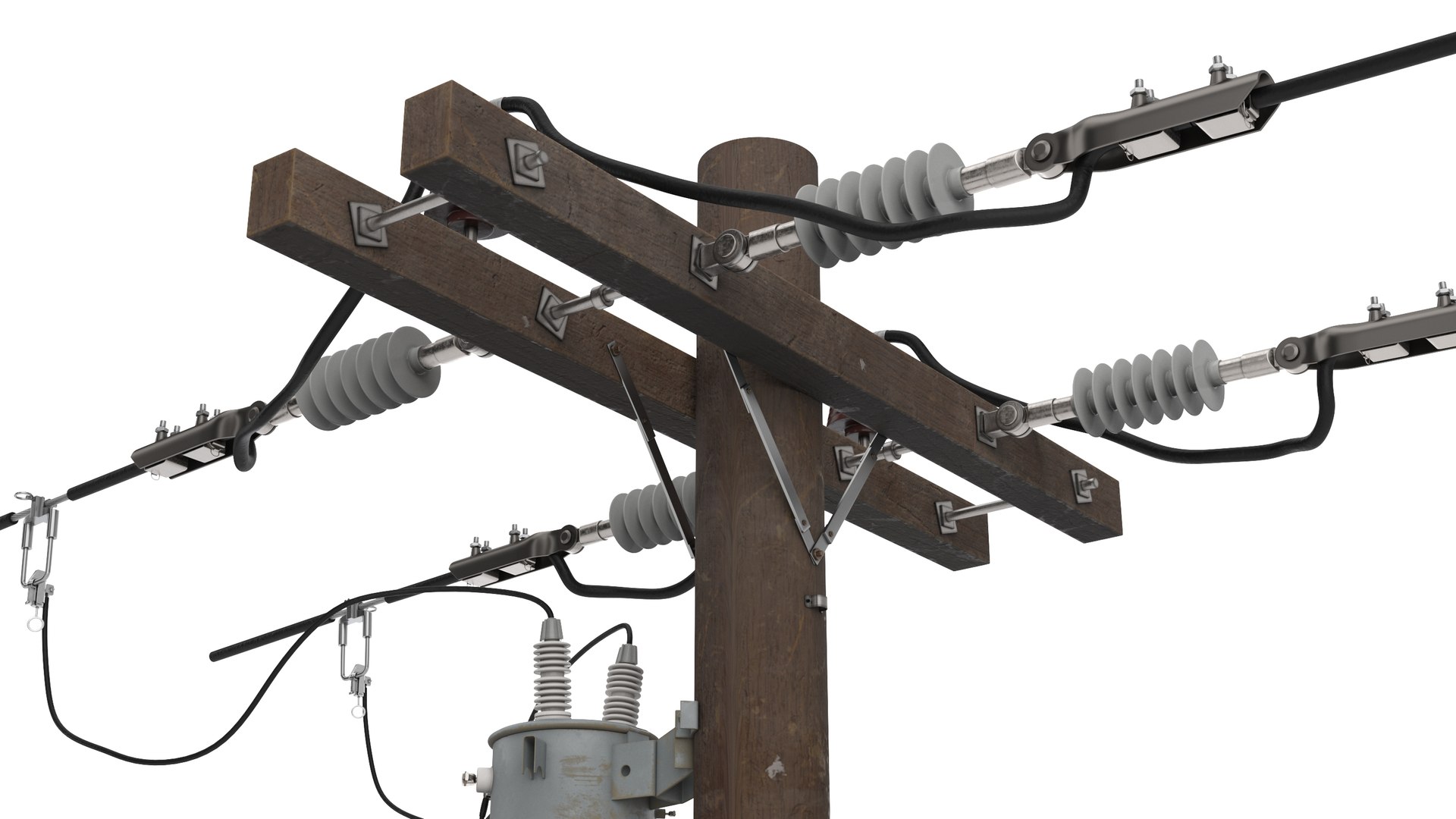 Utility Pole 3D Model - TurboSquid 2178844