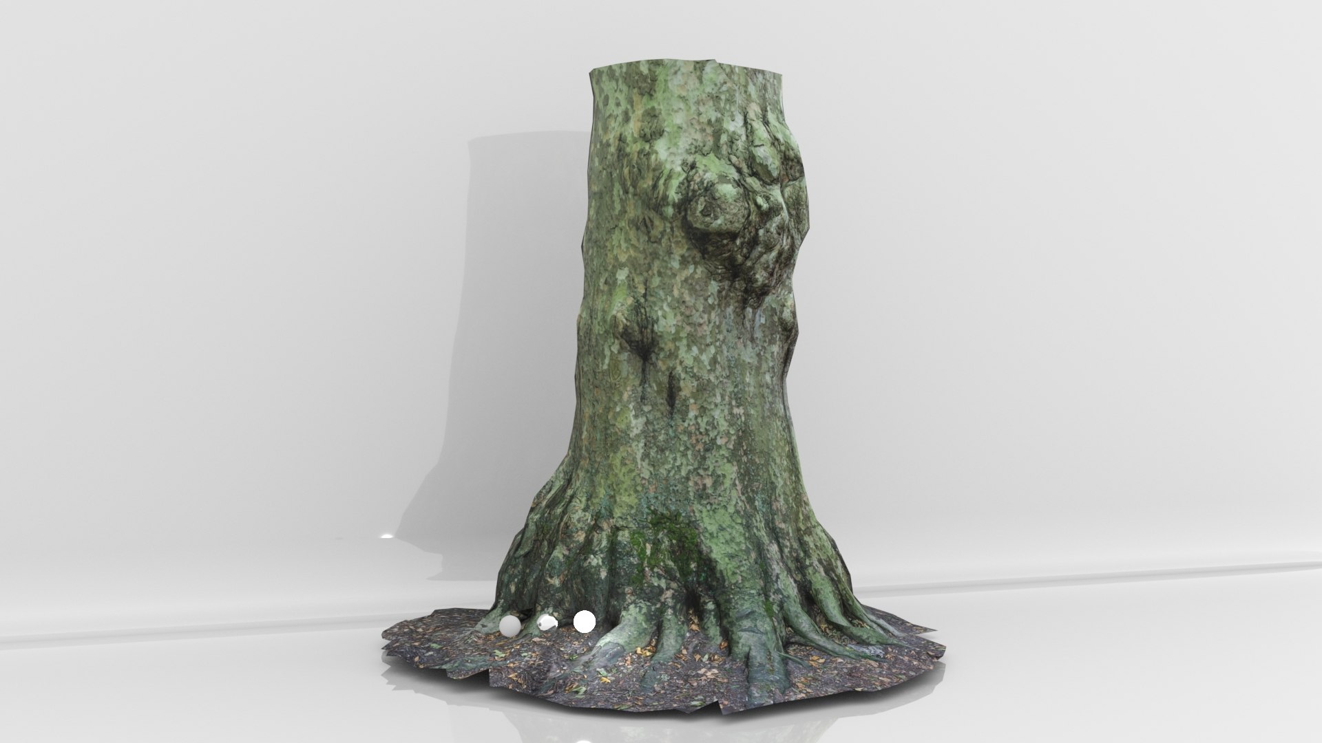 3D Oak Tree Trunk With A Lot Of Roots Model - TurboSquid 1765347
