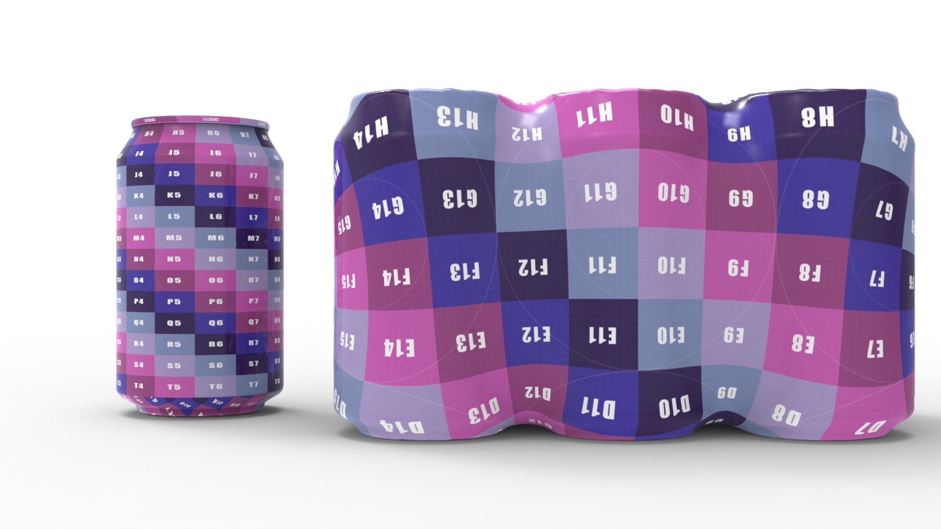 3D Six Pack Packaging Beverage Soda Cans 330ml - TurboSquid 2227015