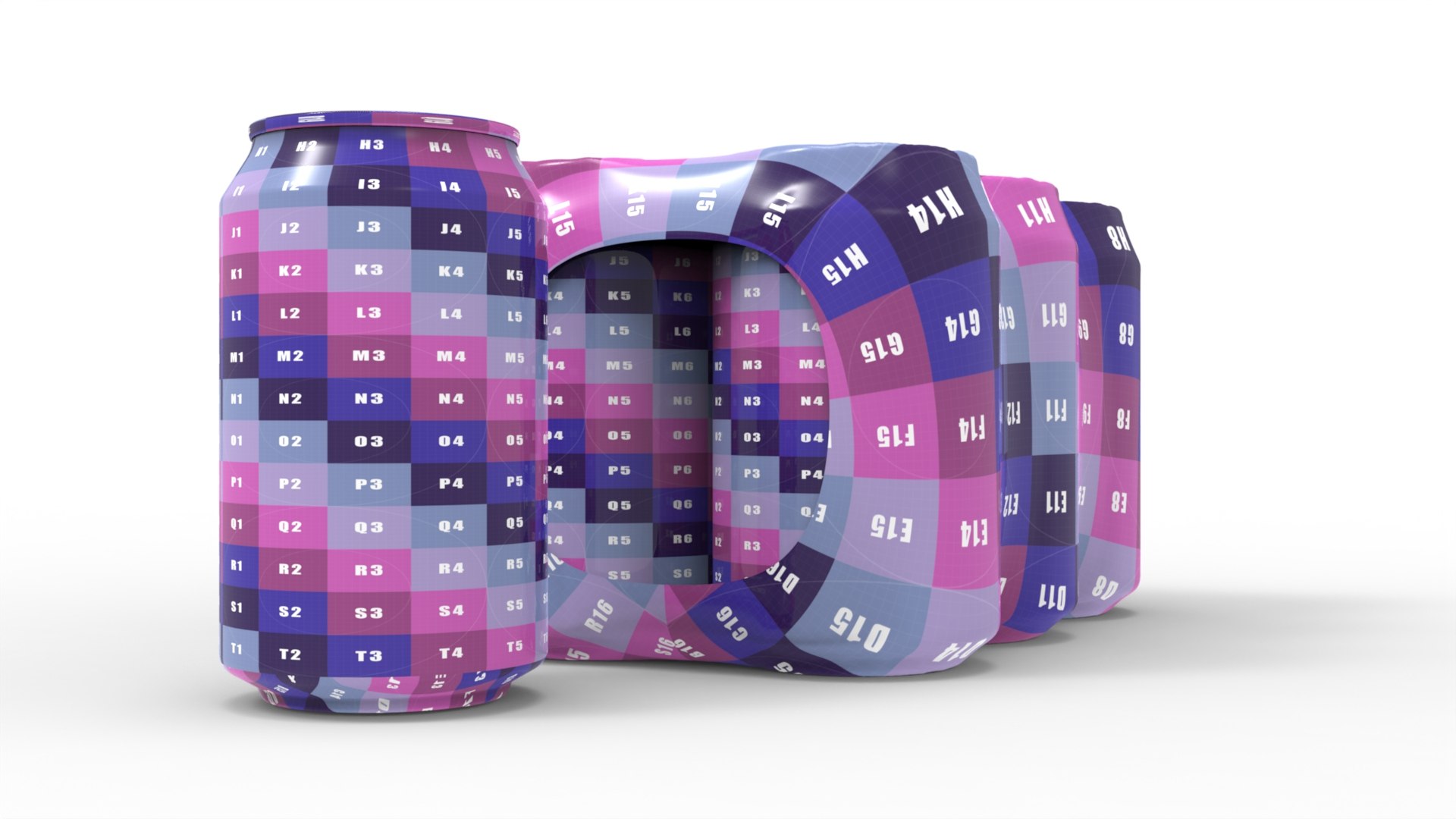 3D Six Pack Packaging Beverage Soda Cans 330ml - TurboSquid 2227015