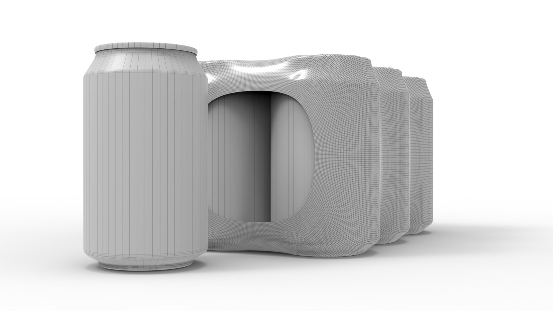 3D Six Pack Packaging Beverage Soda Cans 330ml - TurboSquid 2227015