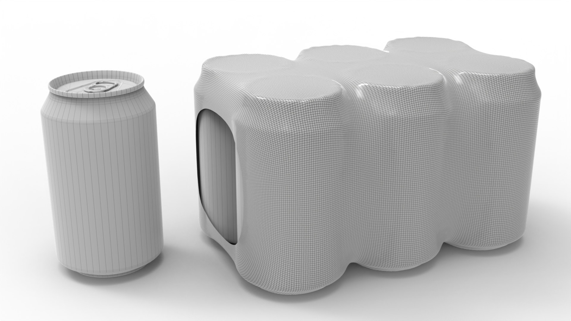 3D Six Pack Packaging Beverage Soda Cans 330ml - TurboSquid 2227015