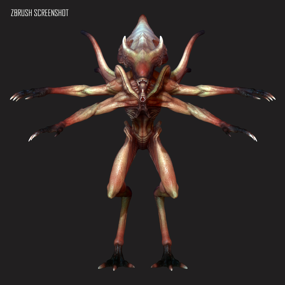 3d model alien modeled