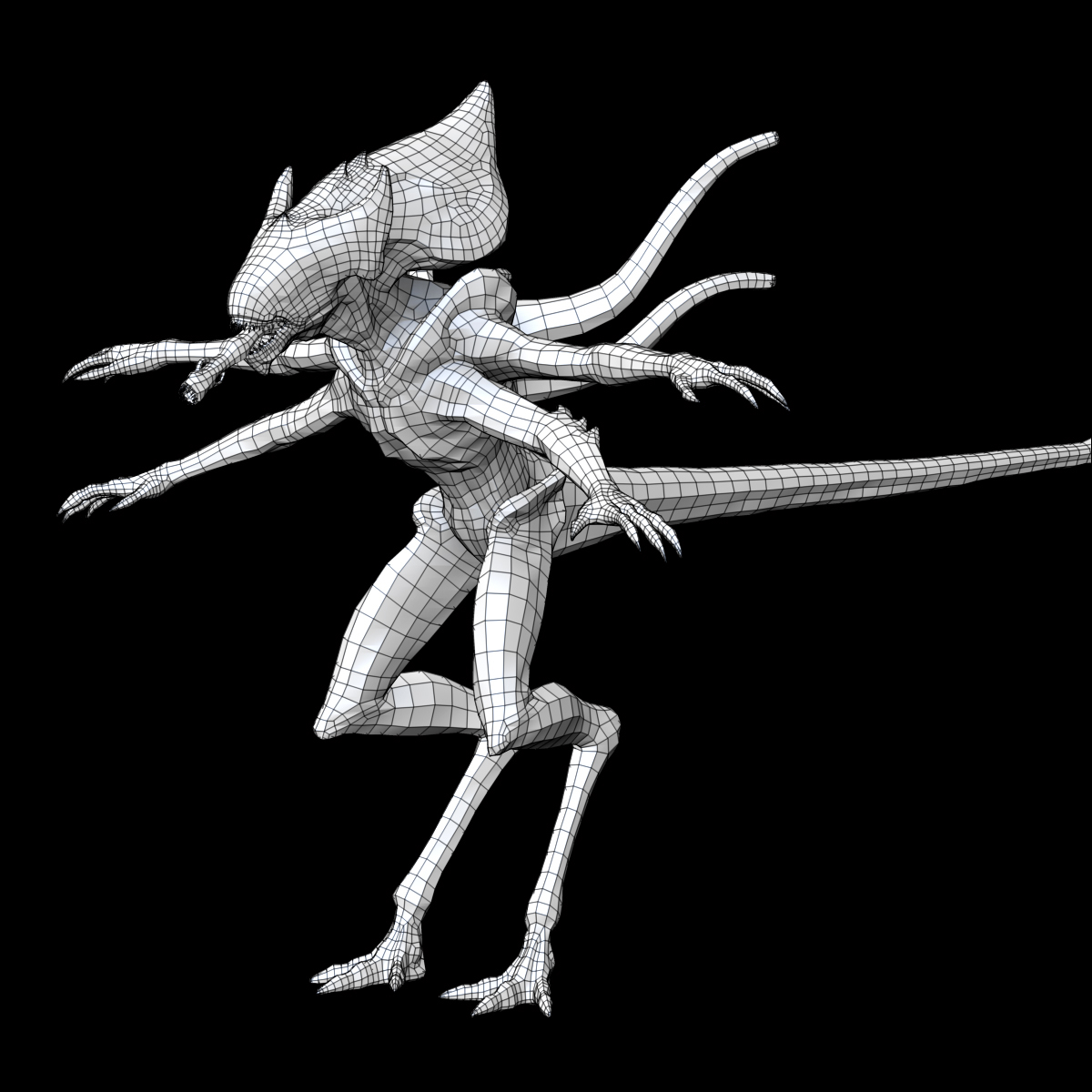 3d model alien modeled
